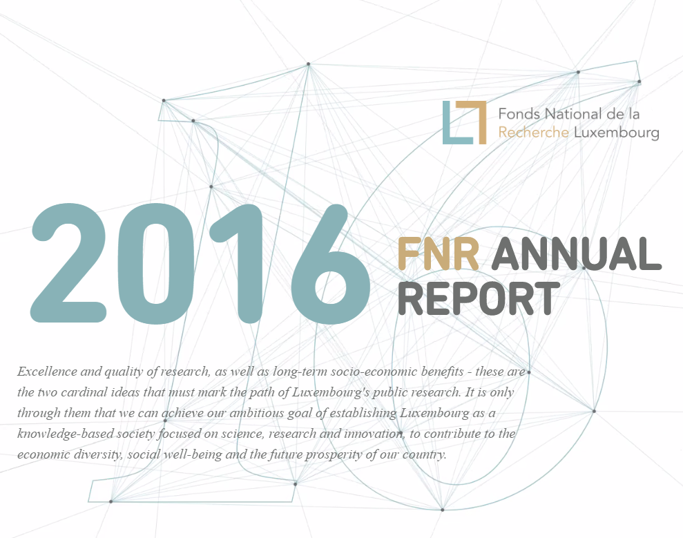 Presentation of the FNR Annual Report 2016 - FNR